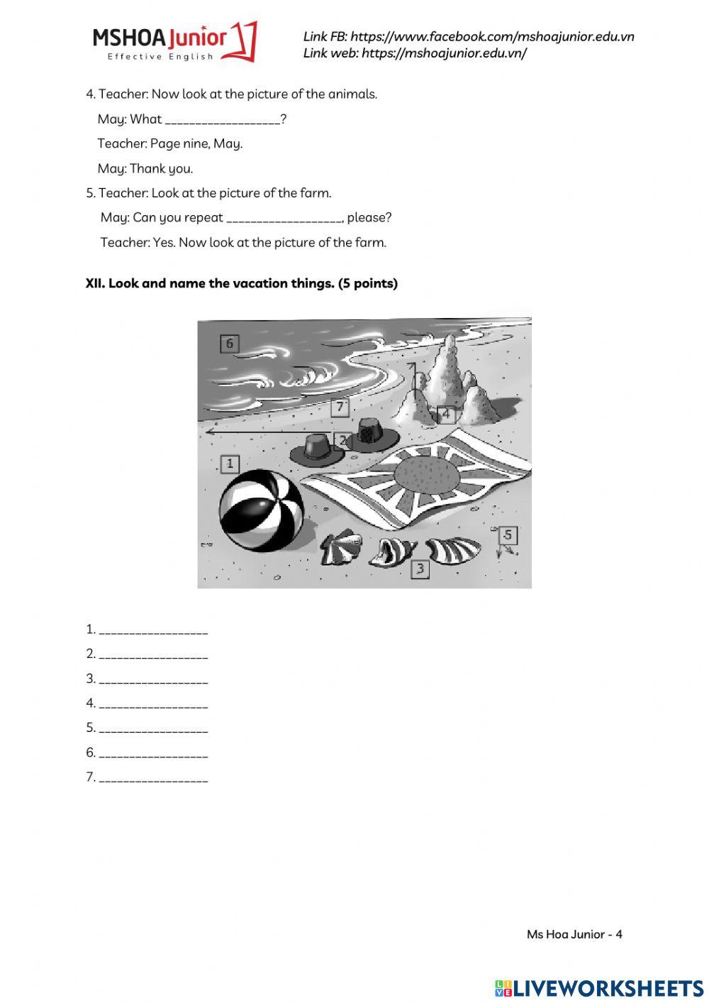 Exam online exercise for exam | Live Worksheets