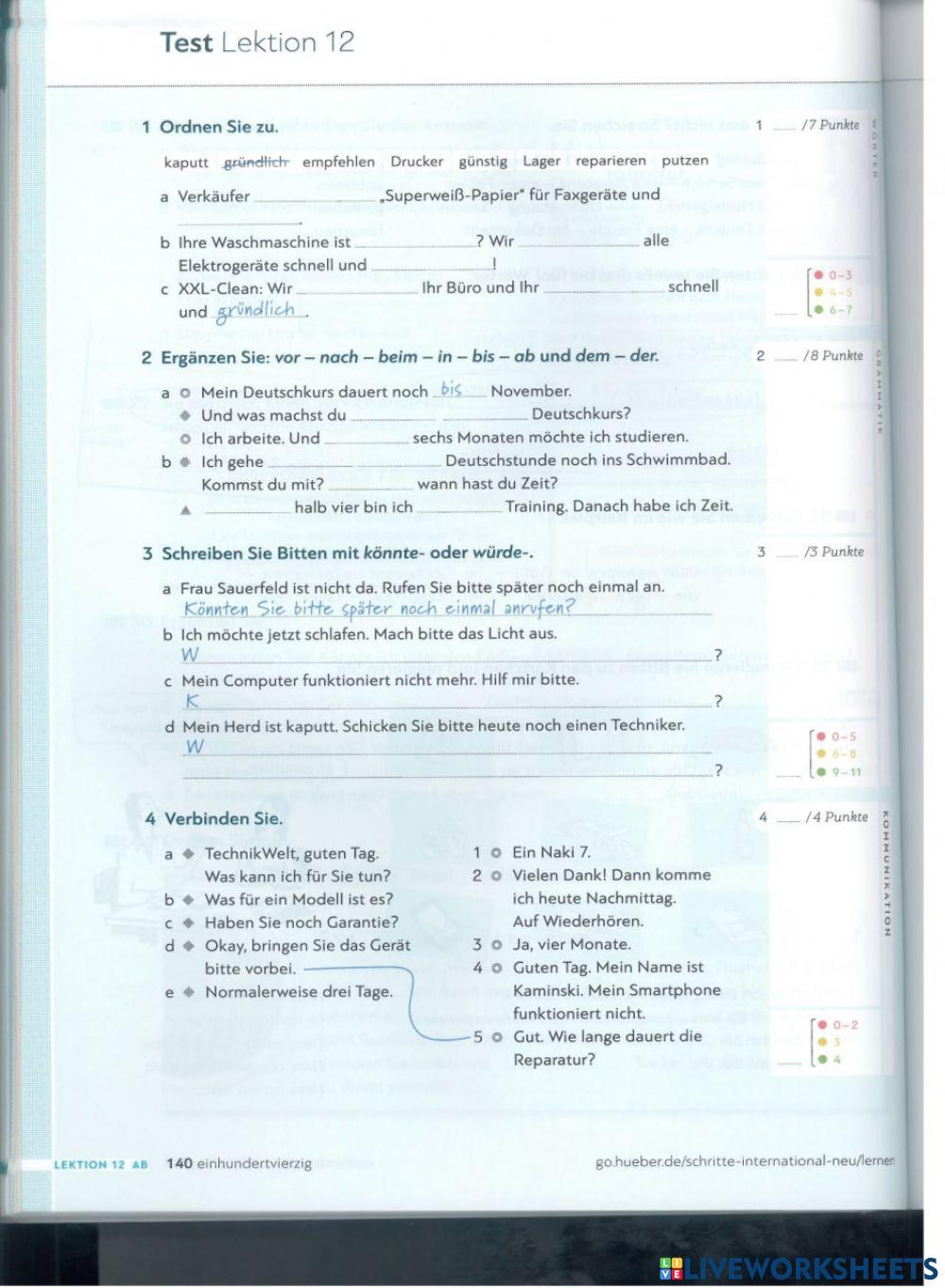 Schritte A1.2 | Free Interactive Worksheets | 2239897