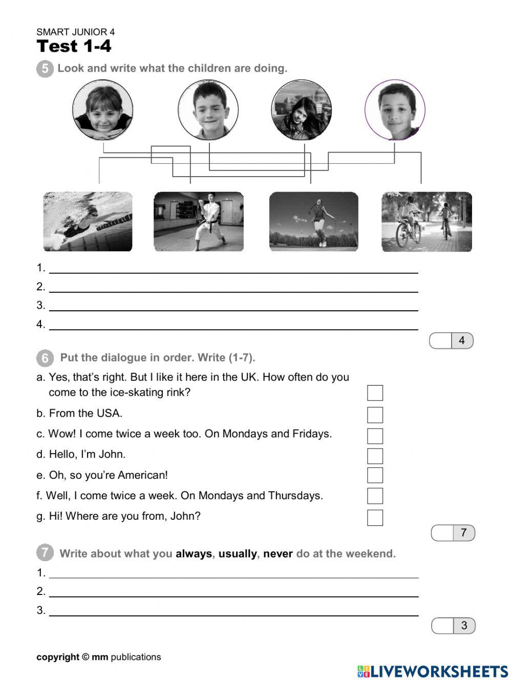 Smart junior 4 | Free Interactive Worksheets | 2885531