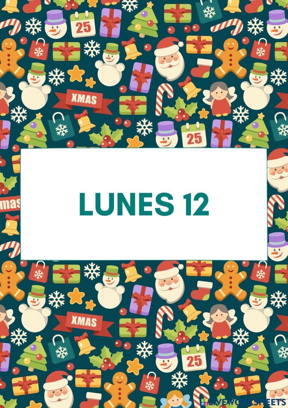 Portads lunes worksheet | Live Worksheets