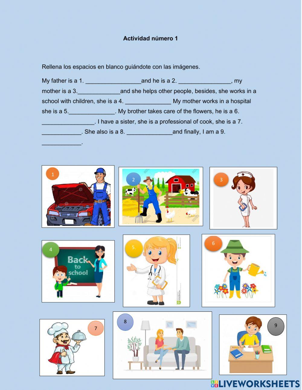 Professions online exercise for grade 3 | Live Worksheets