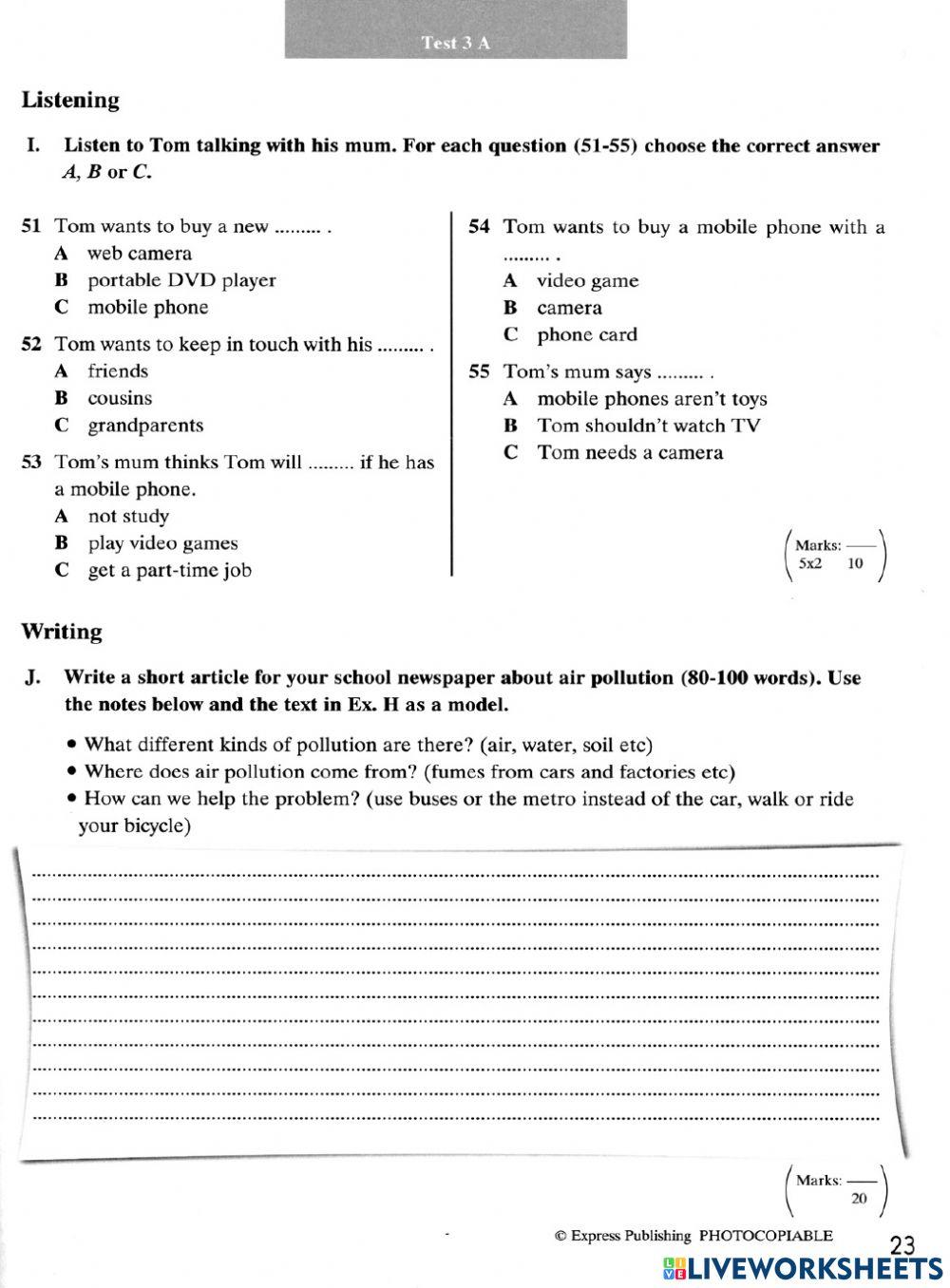 Blockbuster 3, … | Free Interactive Worksheets | 6919780