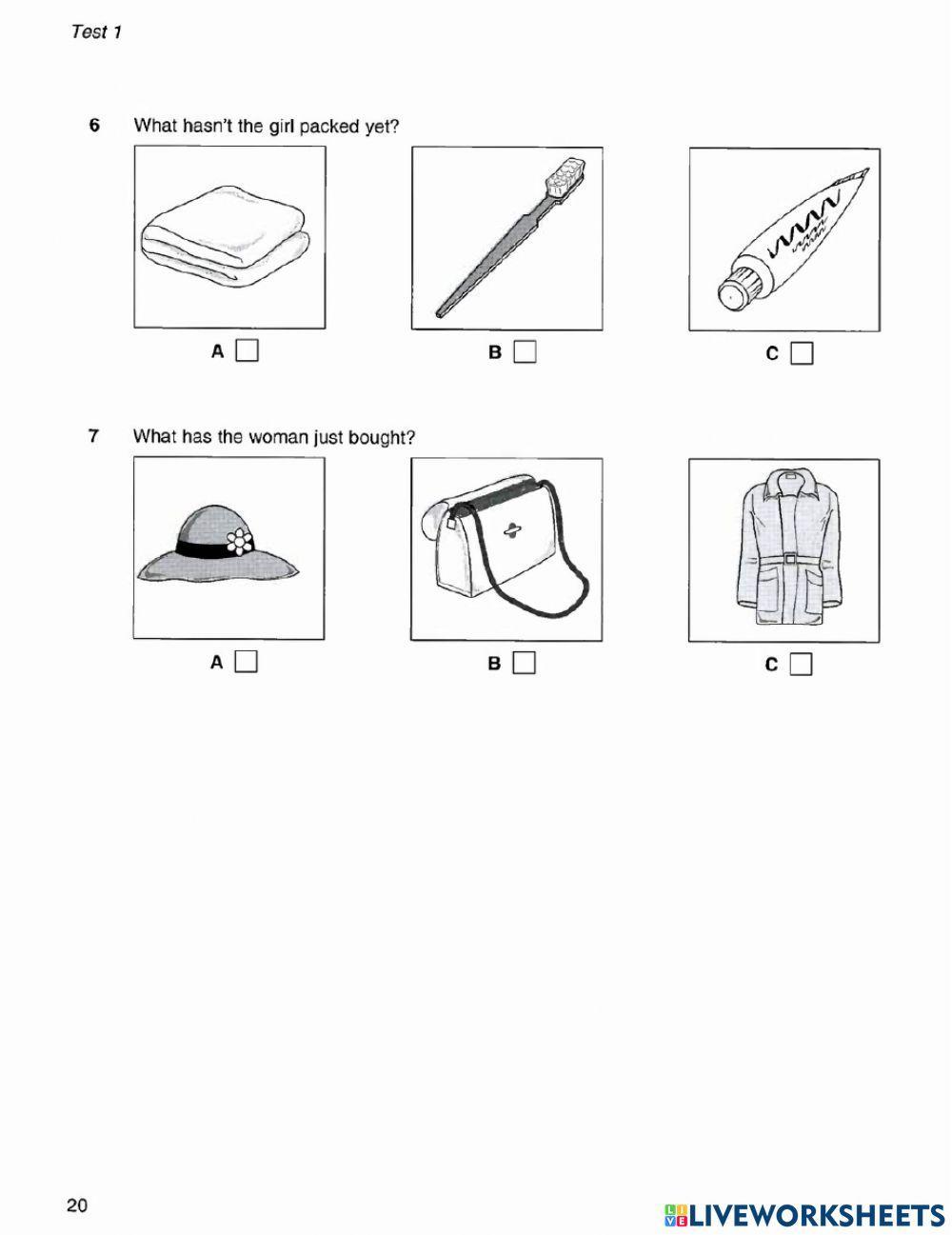 PET exam - listening worksheet | Live Worksheets