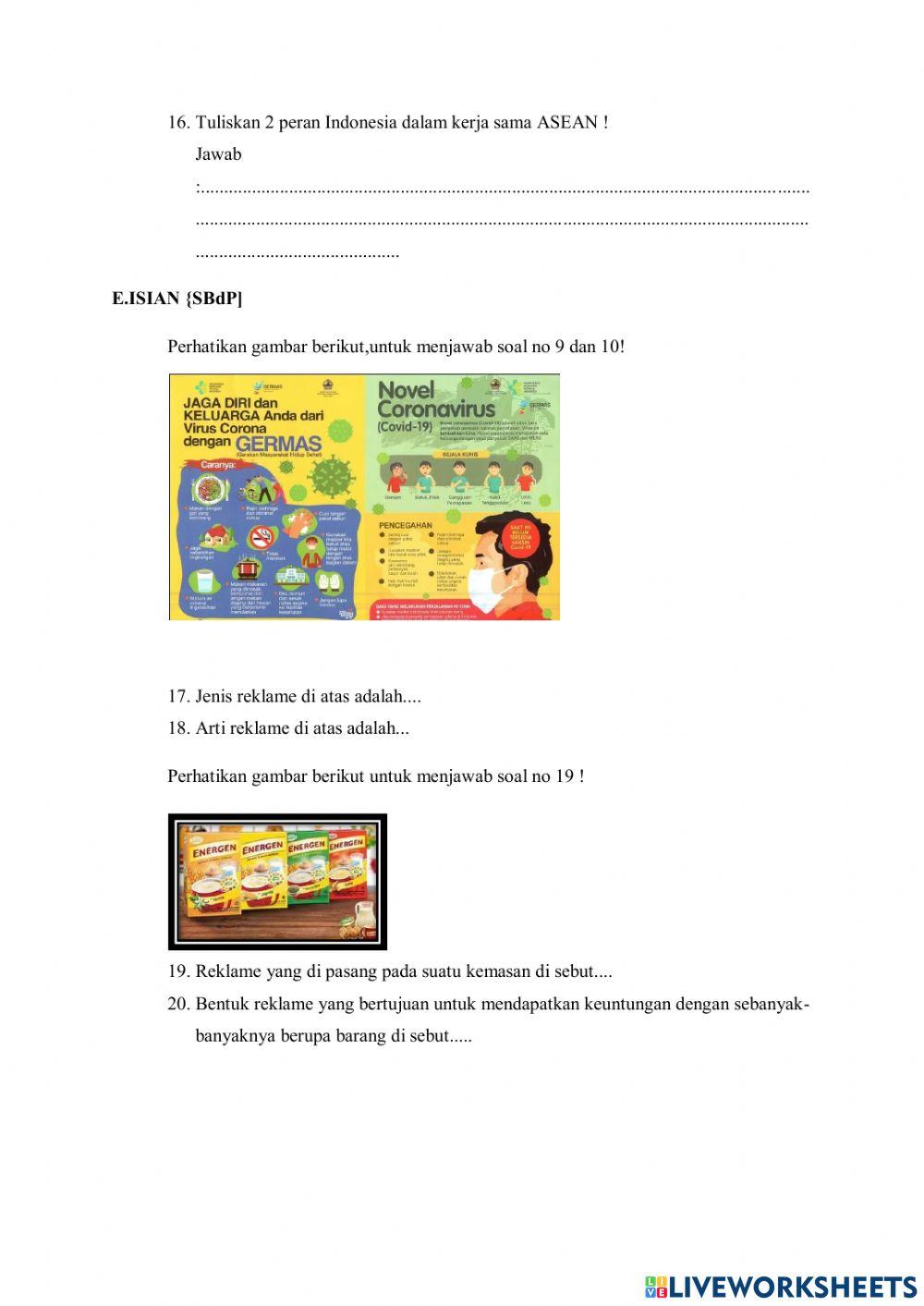 Belajar tentang Tema 4 worksheet | Live Worksheets