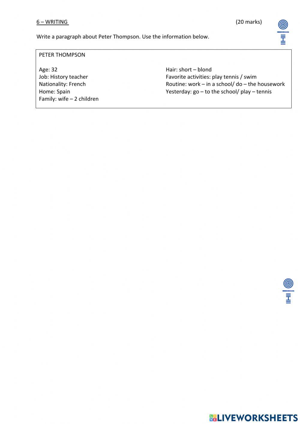 Final Test Preparatory worksheet | Live Worksheets