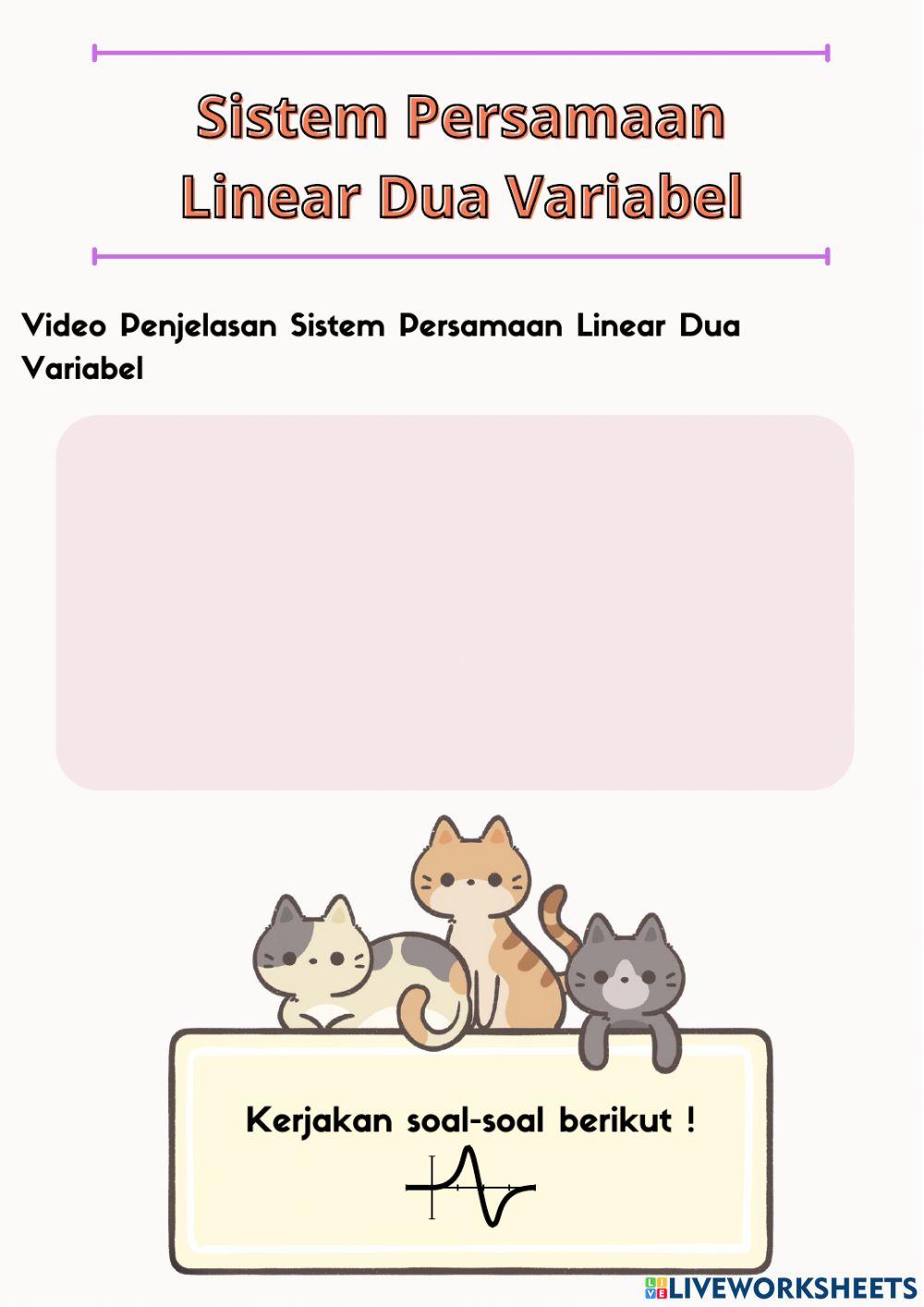 Spldv interactive exercise for 8 | Live Worksheets