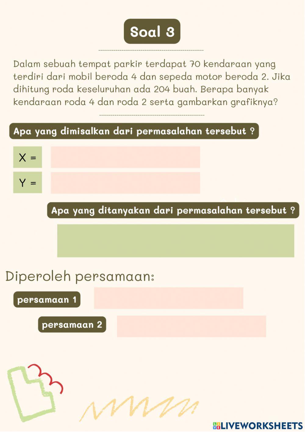 Spldv interactive exercise for 8 | Live Worksheets