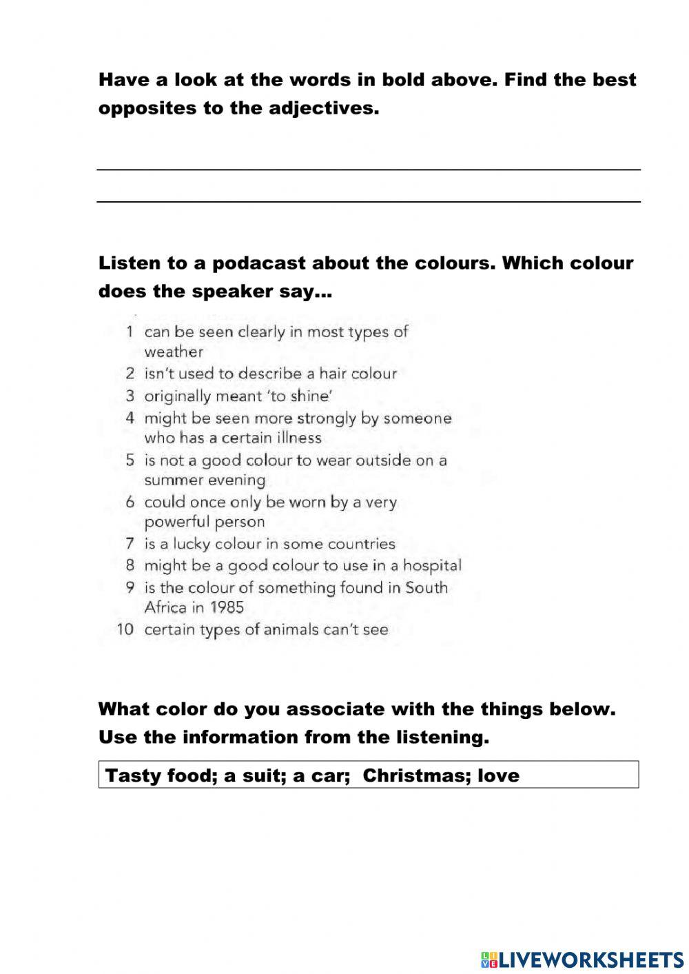 Colour online pdf worksheet | Live Worksheets