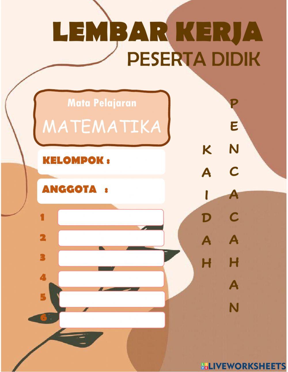 Permutasi online pdf exercise | Live Worksheets