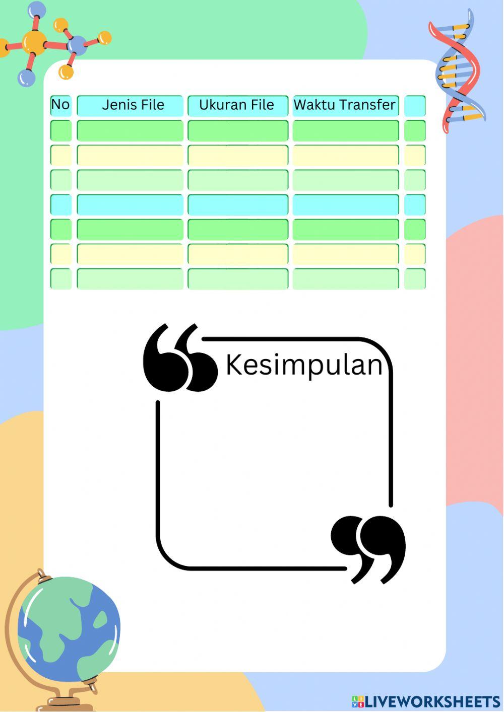 Lkpd informatika | Free Interactive Worksheets | 2242484