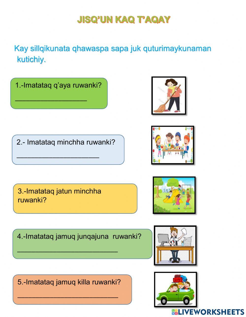 Jamuq pacha interactive worksheet | Live Worksheets