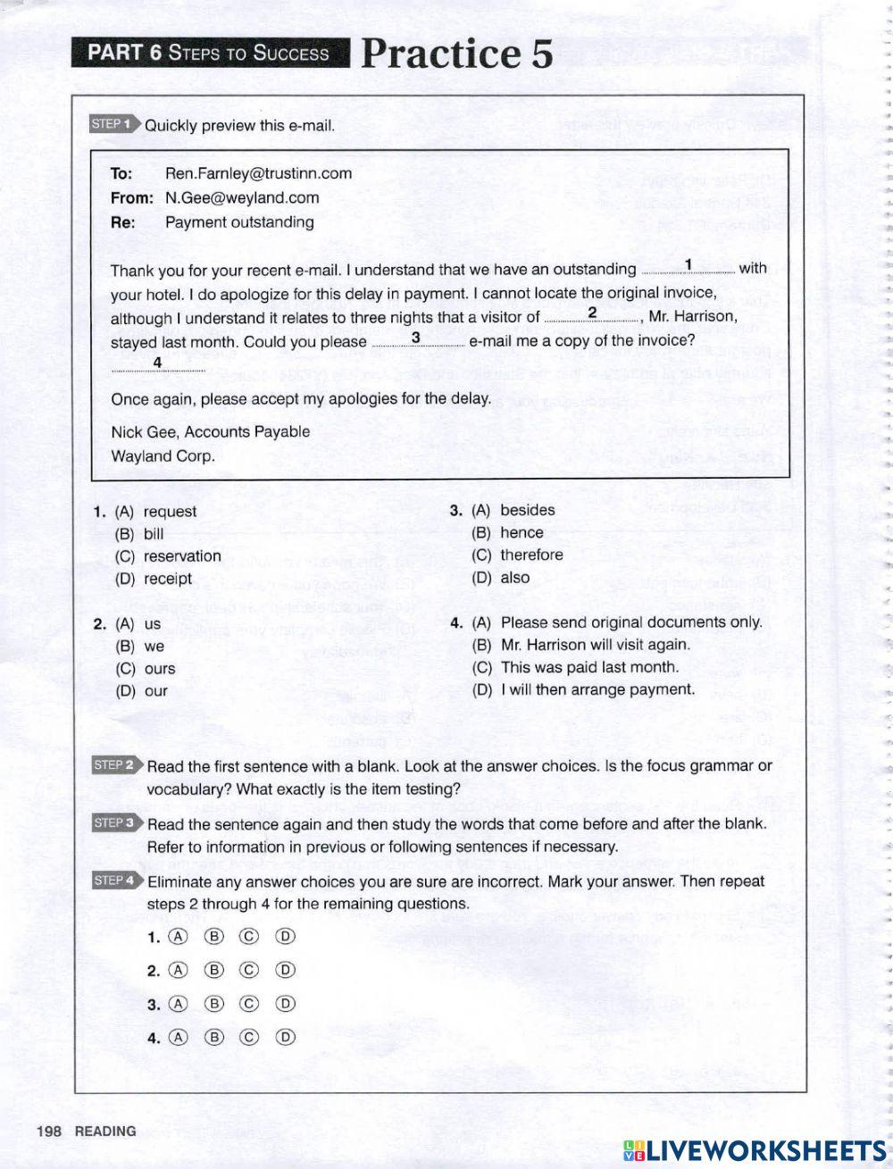 P6 Practice 1-5 (p.194-199) online exercise for | Live Worksheets