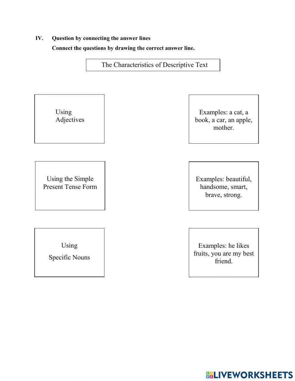 Descriptive Text online exercise for Pre-Intermediate | Live Worksheets