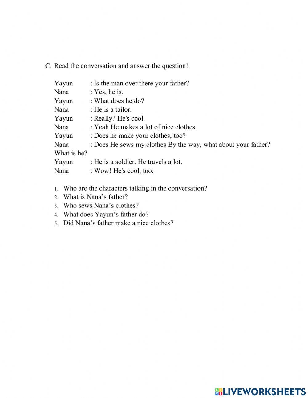 Simple Present Tense online exercise for junior high school (grade 7 ...