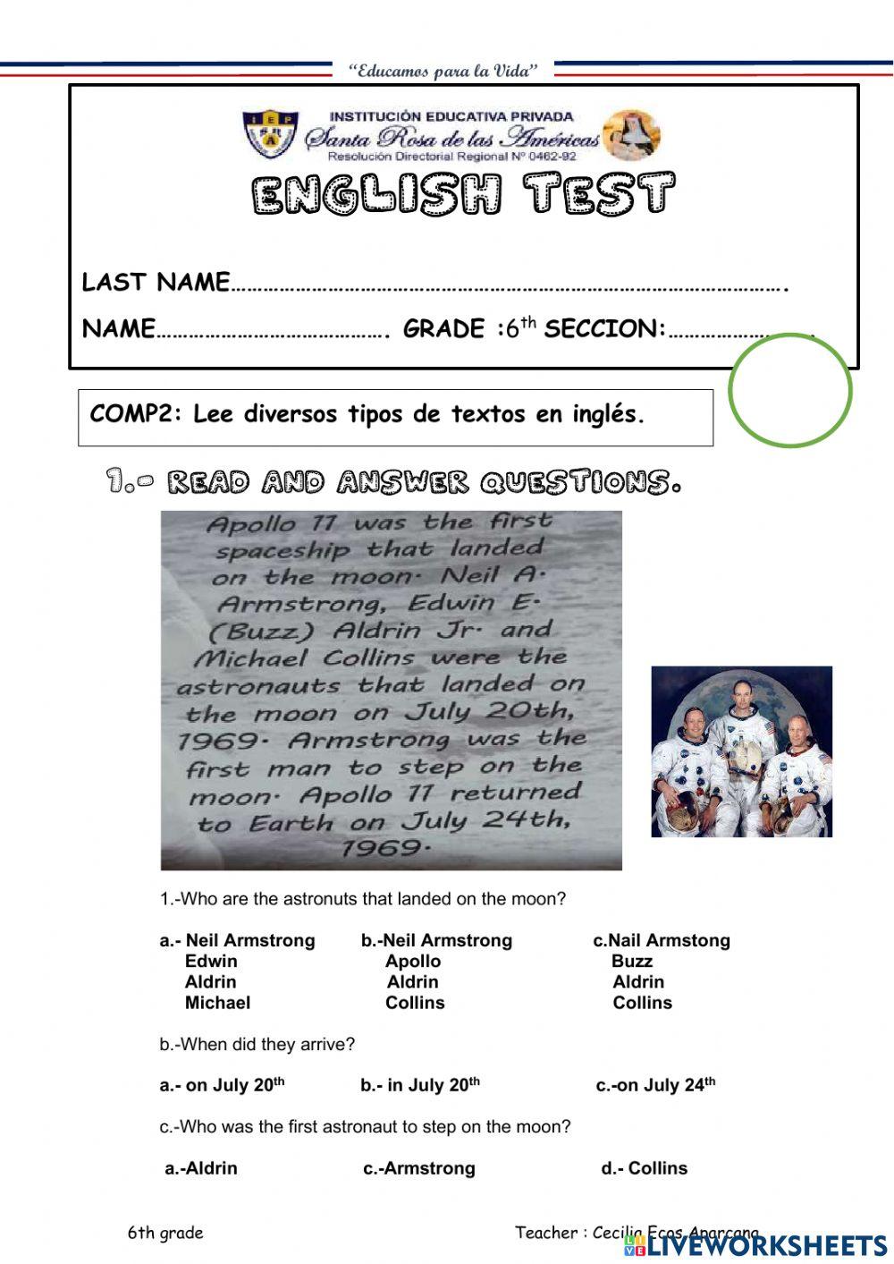 Future online exercise for 6TO | Live Worksheets