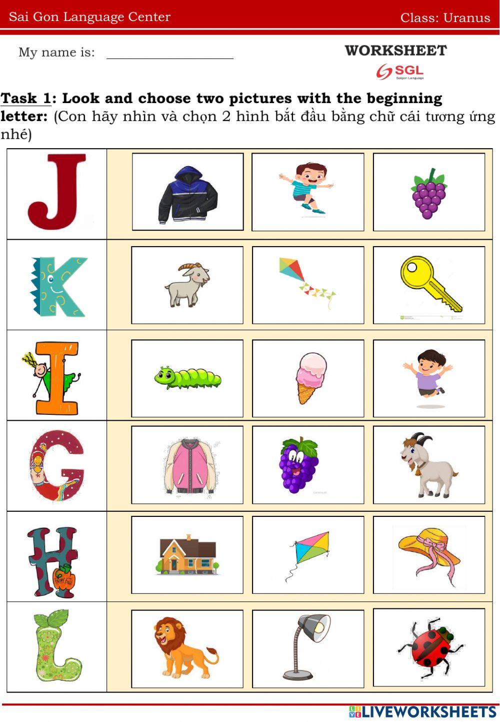 2244359 | Review letters | Diemnguyen00 | LiveWorksheets