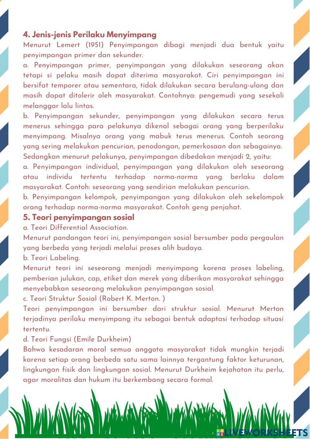 2244452 | Perilaku menyimpang | Misbahul Jannah