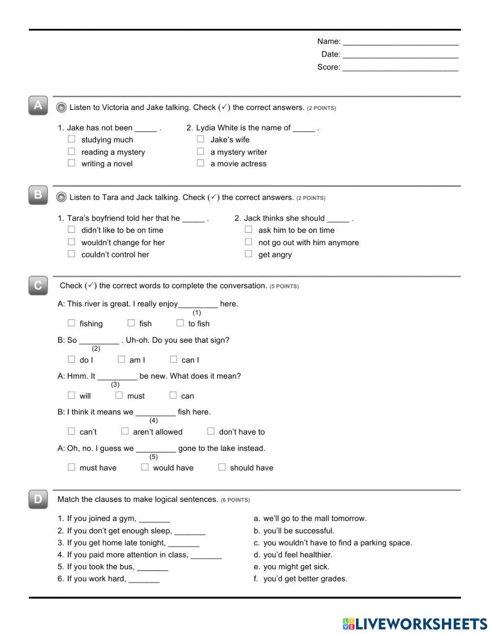 Interchange LEV… | Free Interactive Worksheets | 2499181