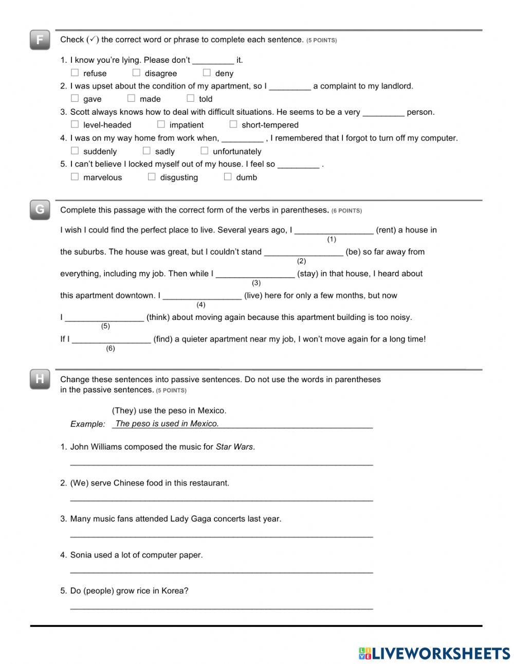 Interchange LEV… | Free Interactive Worksheets | 2499181
