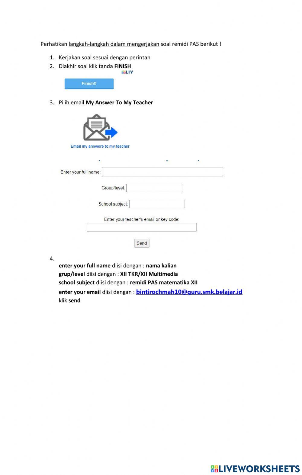Soal PAS XII SMK worksheet | Live Worksheets
