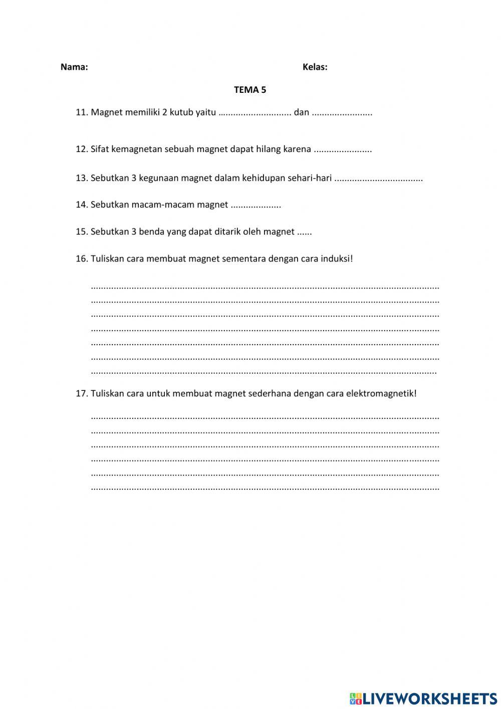 Ipa tema 5 activity | Live Worksheets
