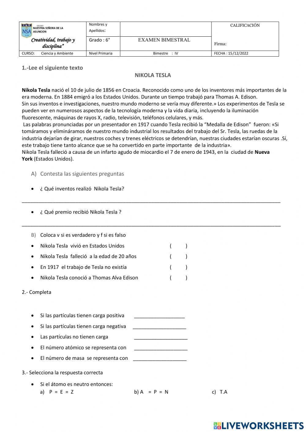 2244994 | Cta | CARMEN MAMANI HUAMANI | LiveWorksheets