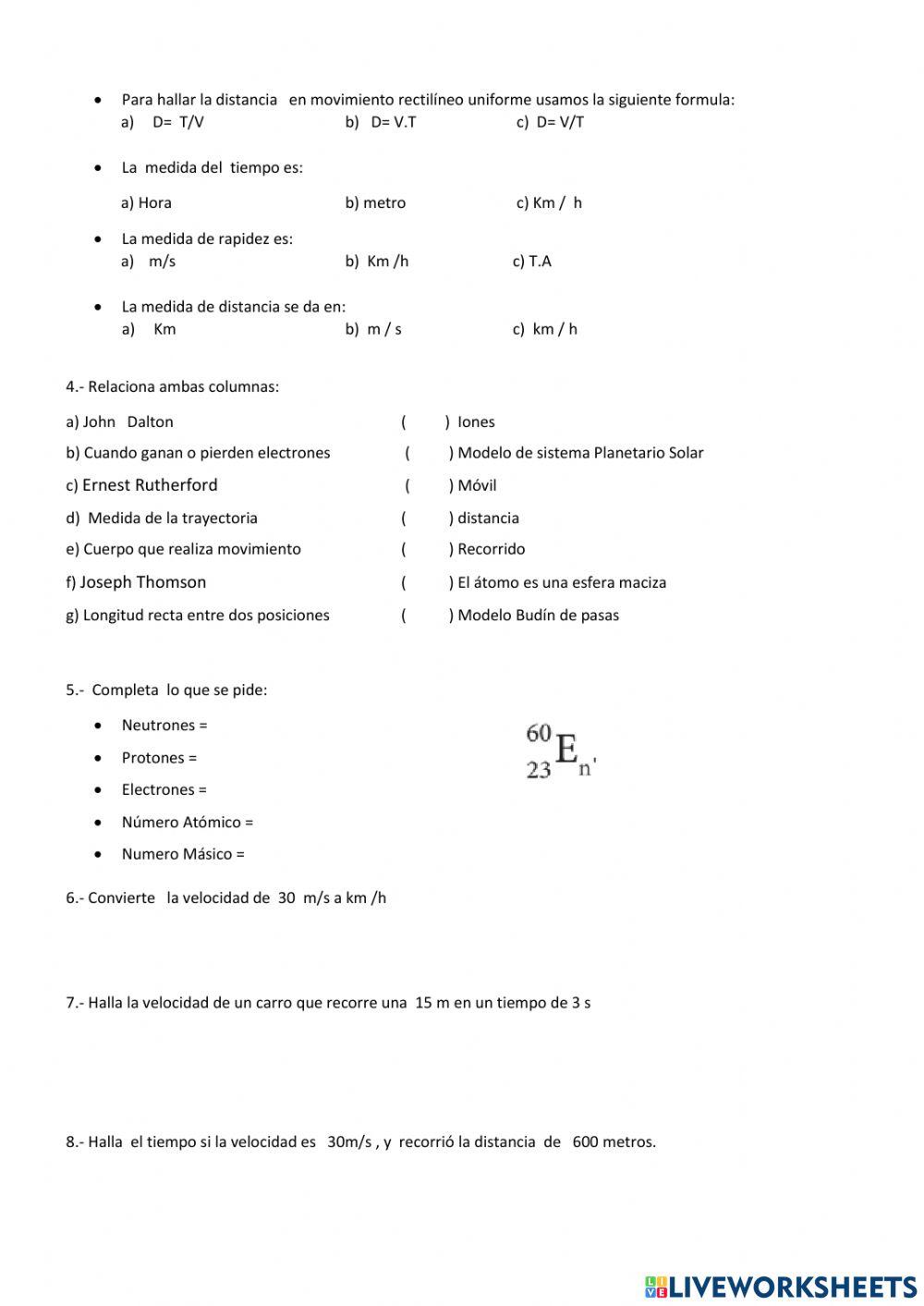 2244994 | Cta | CARMEN MAMANI HUAMANI | LiveWorksheets