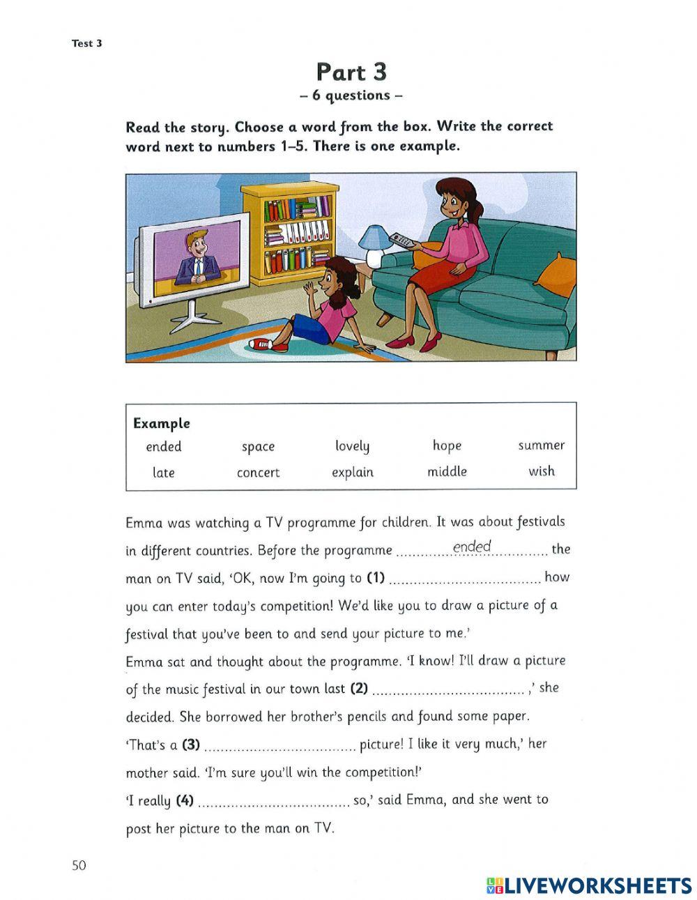 Test 3 flyers 4… | Free Interactive Worksheets | 2246218