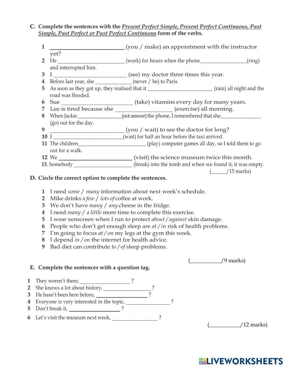 2246207 | Test tenses | Adriana_Ciobotu | LiveWorksheets