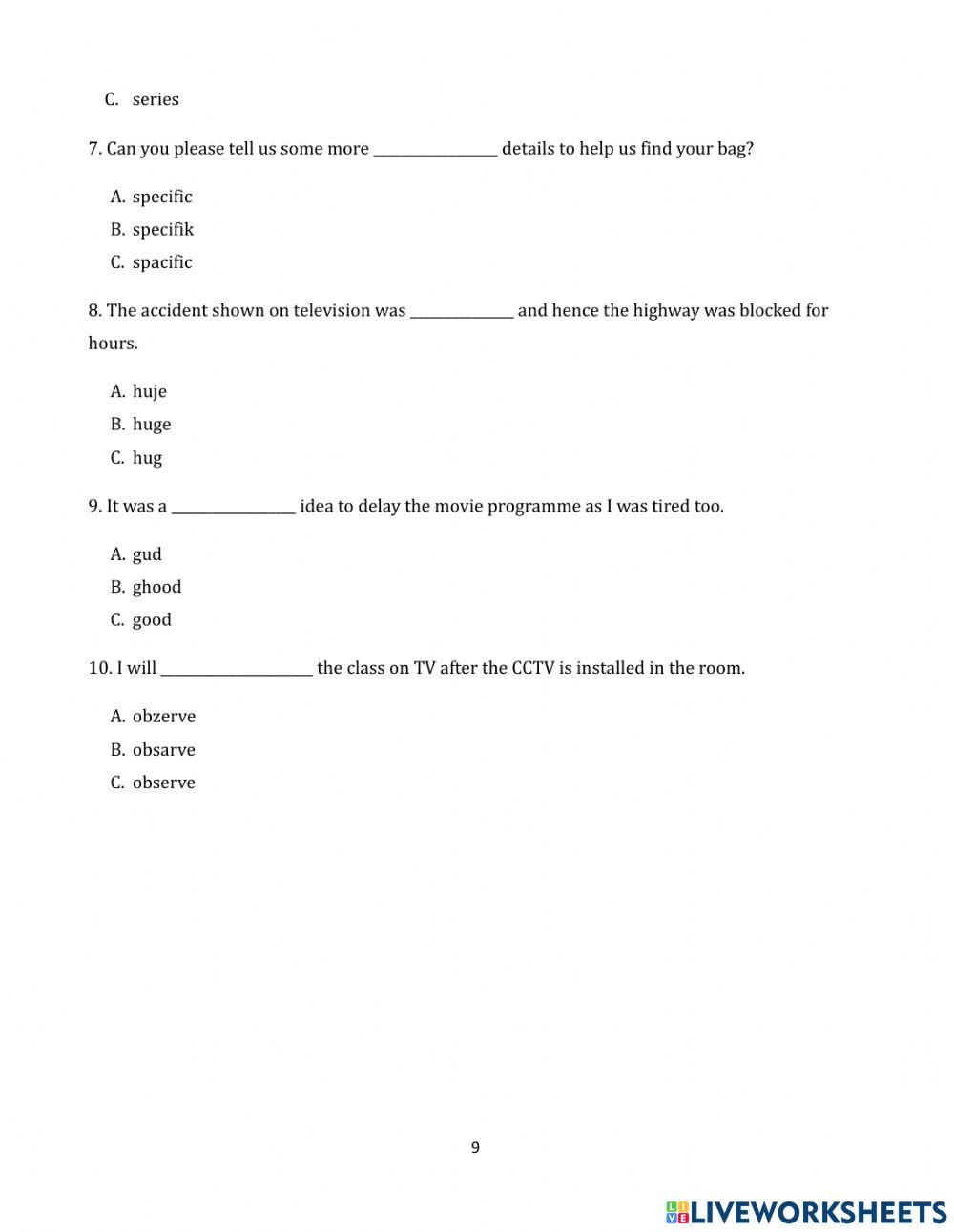 M2 - W1 | Free Interactive Worksheets | 2502941