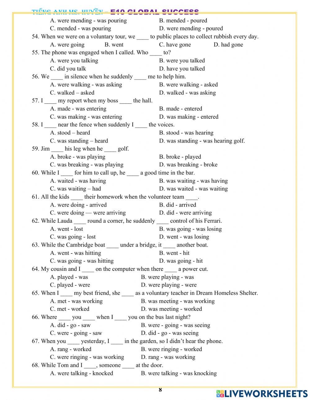 E10. global suc… | Free Interactive Worksheets | 2246561
