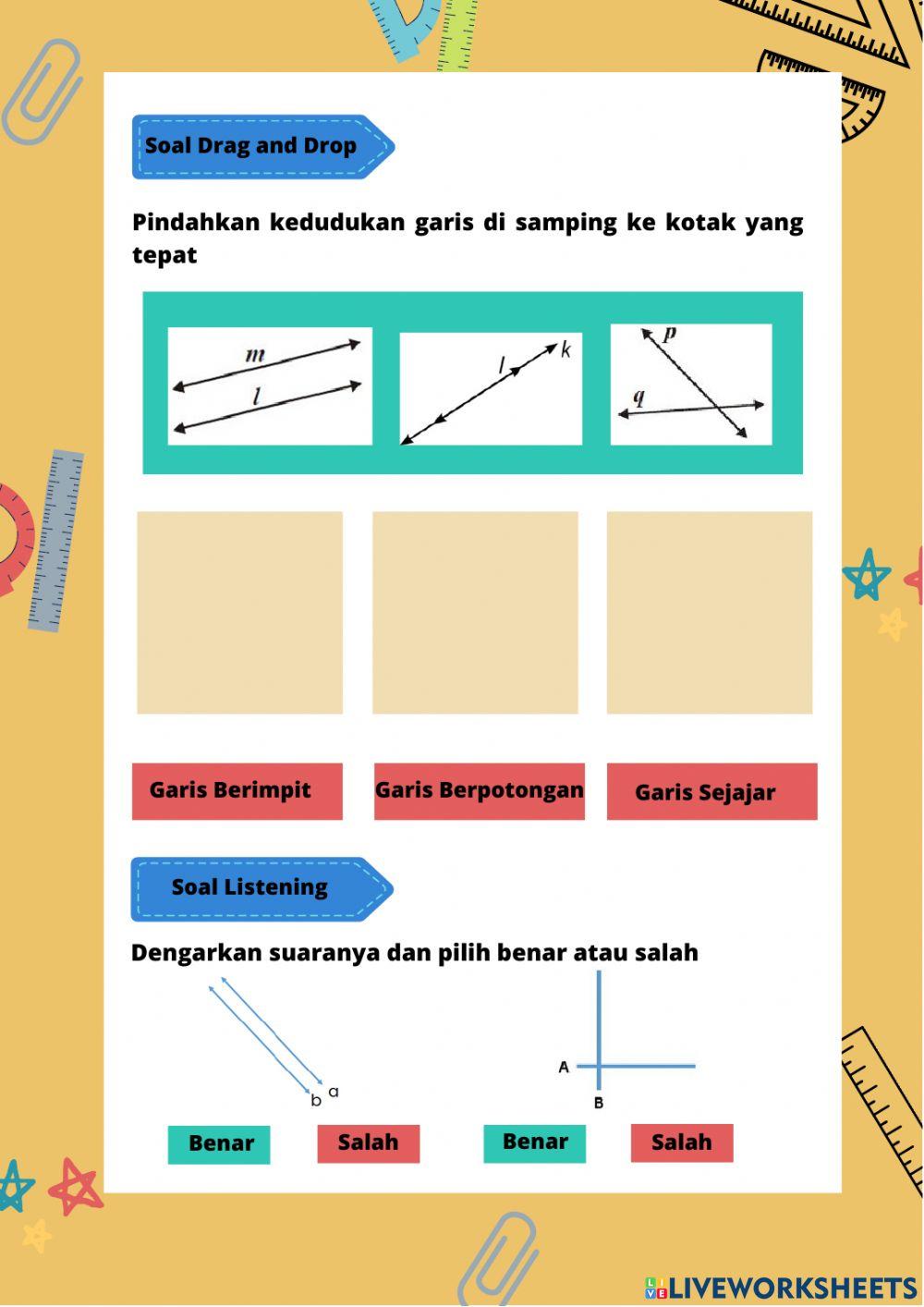 LKPD Garis dan … | Free Interactive Worksheets | 2246749