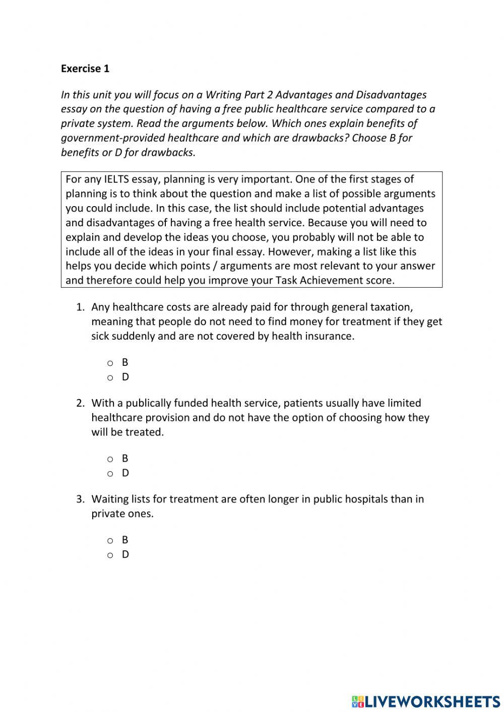 IE3, Unit 2, Writing, Exercise 1 worksheet | Live Worksheets