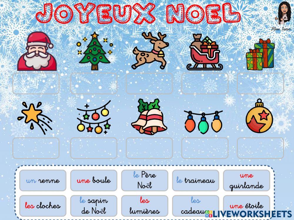 Vocabulaire Noël | Free Interactive Worksheets | 2246928