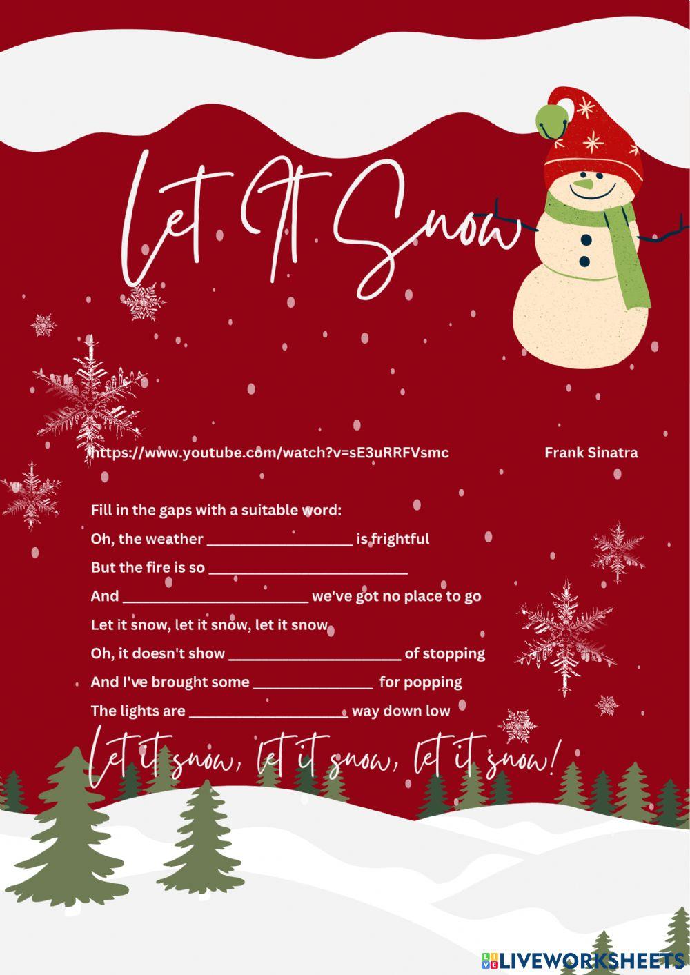 Let it snow | Live Worksheets
