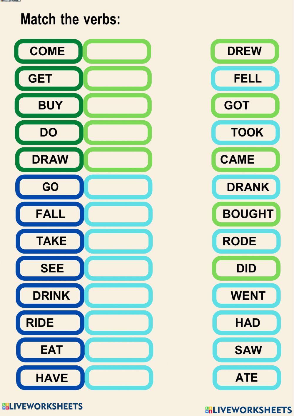 Past tense online exercise for Gr4 | Live Worksheets