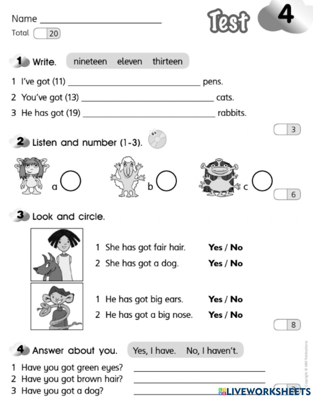 Test 4 (Smart J… | Free Interactive Worksheets | 2247752