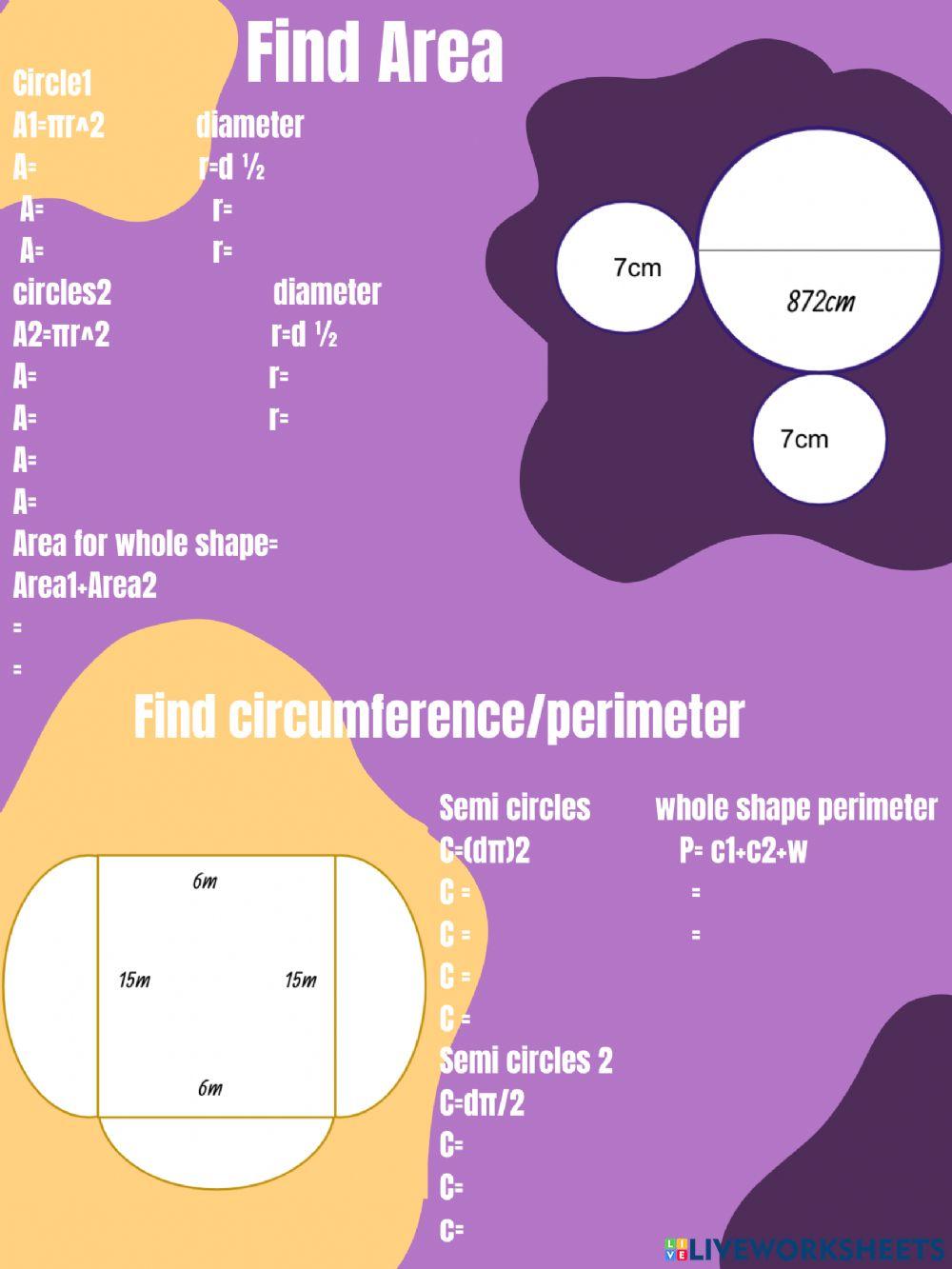 Circle questions worksheet | Live Worksheets