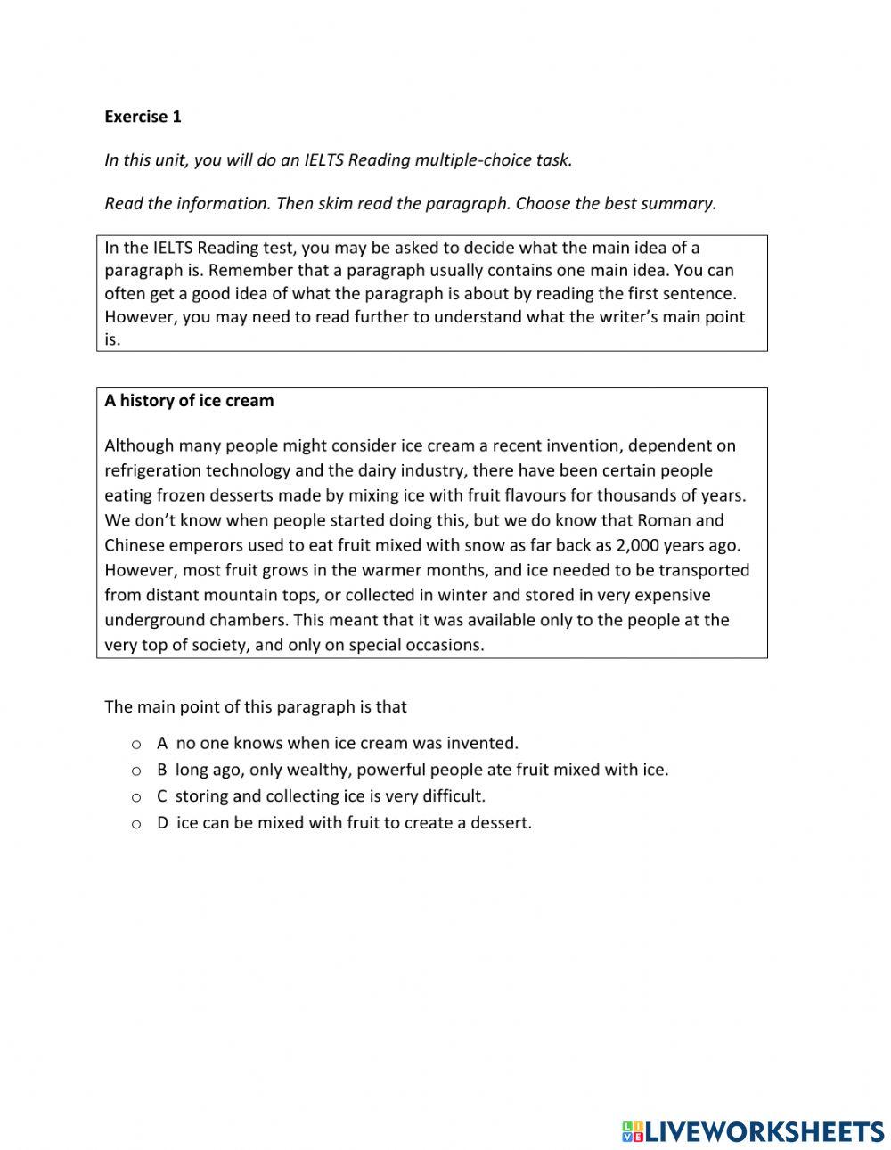 2248040 | IE2, Unit 2, Reading, Exercise 1