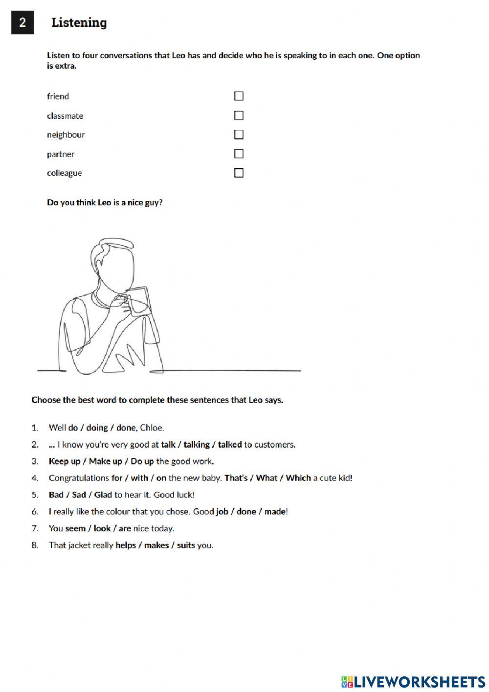 Listening 2248053 | Alan Garry | LiveWorksheets