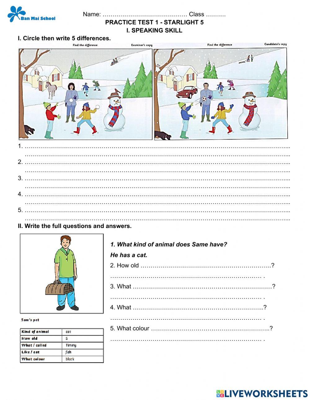 Speaking practi… | Free Interactive Worksheets | 2248084