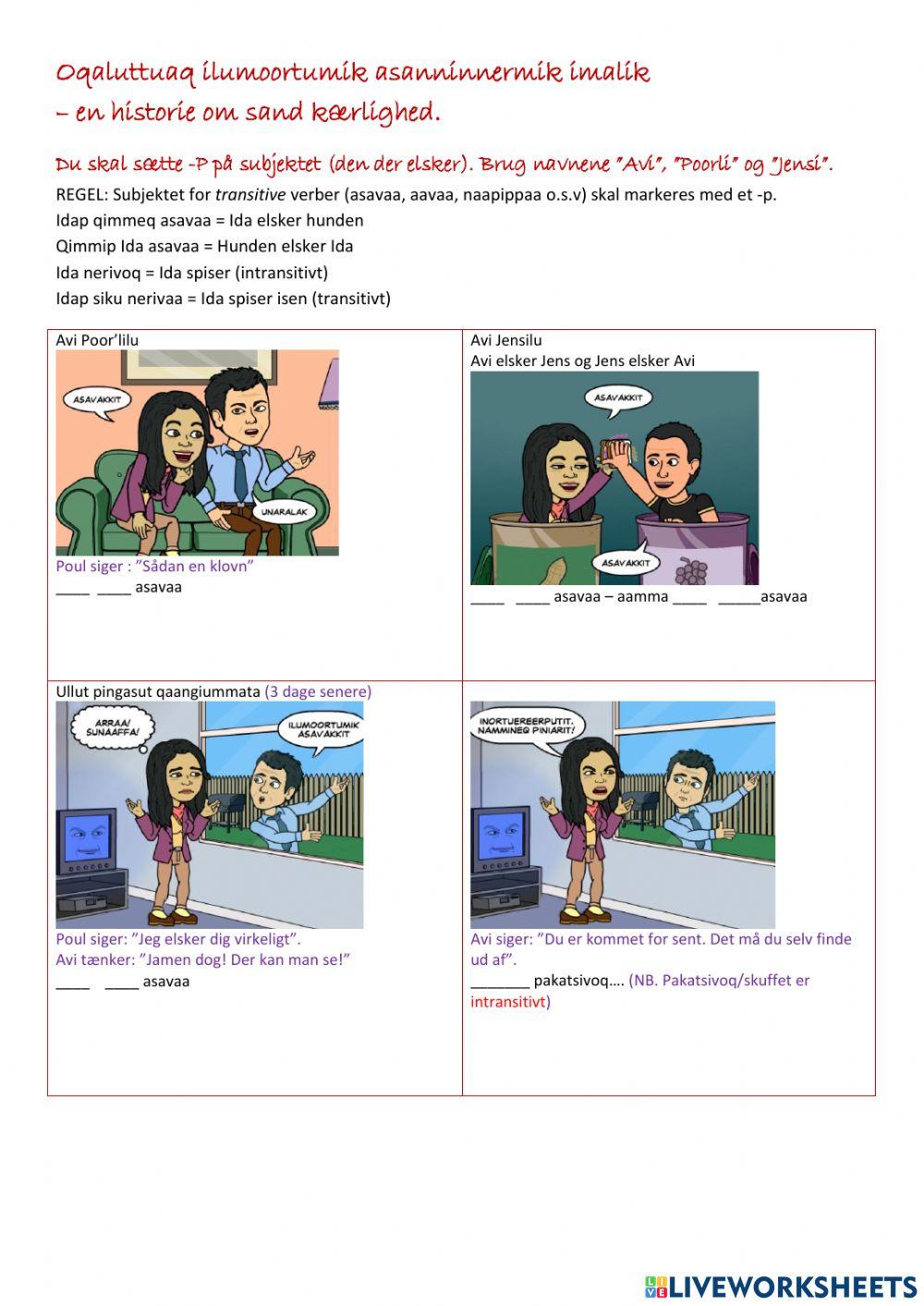 Subjekt for transitive verber - grønlandsk 2248329