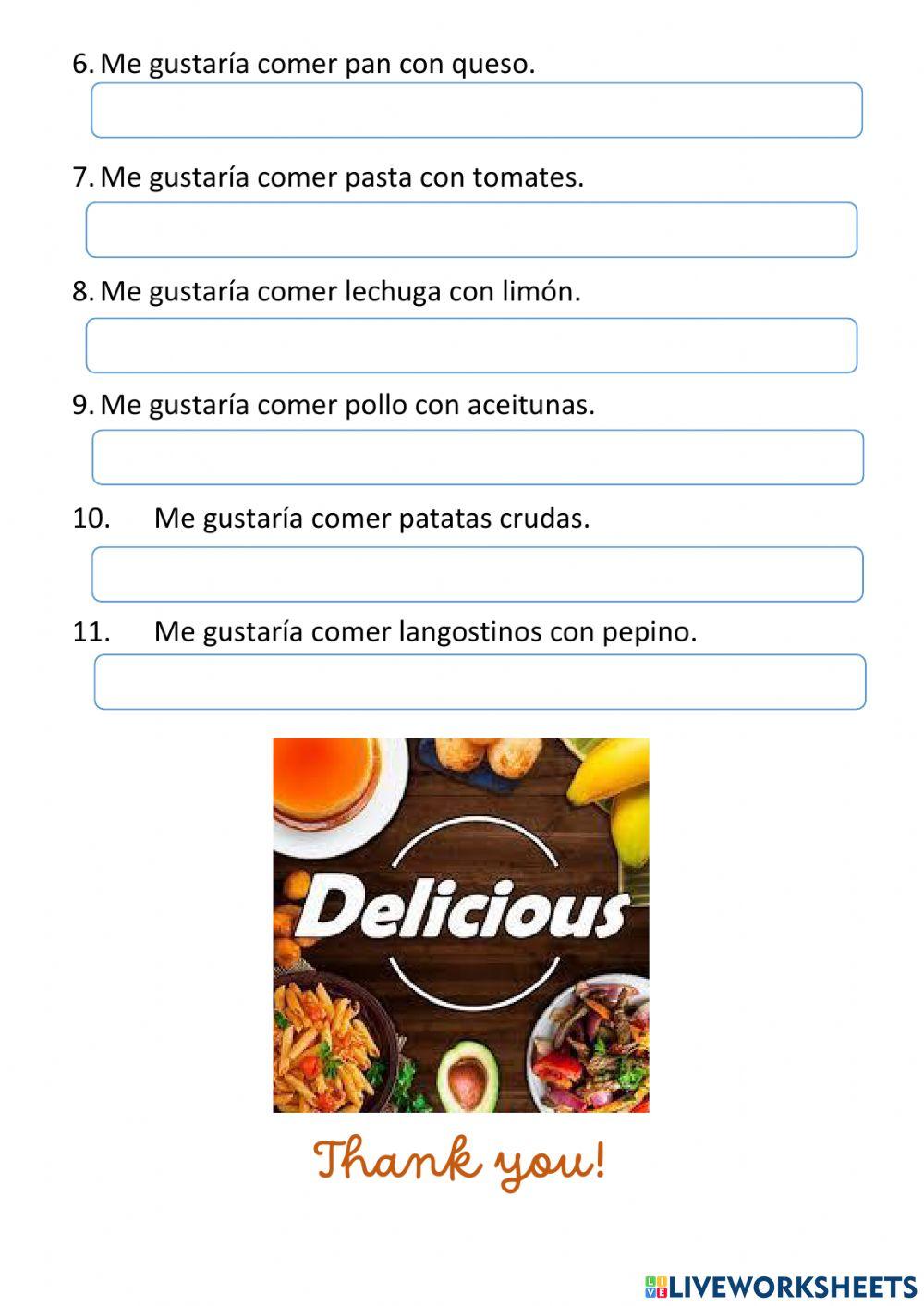 Waiter activity | Live Worksheets