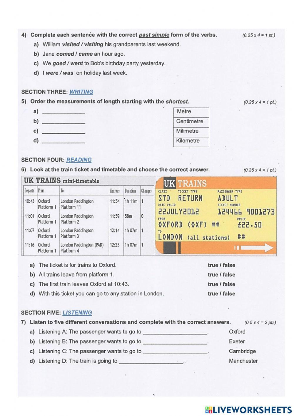 2022-2023 9th lvl 2 (1) worksheet | Live Worksheets