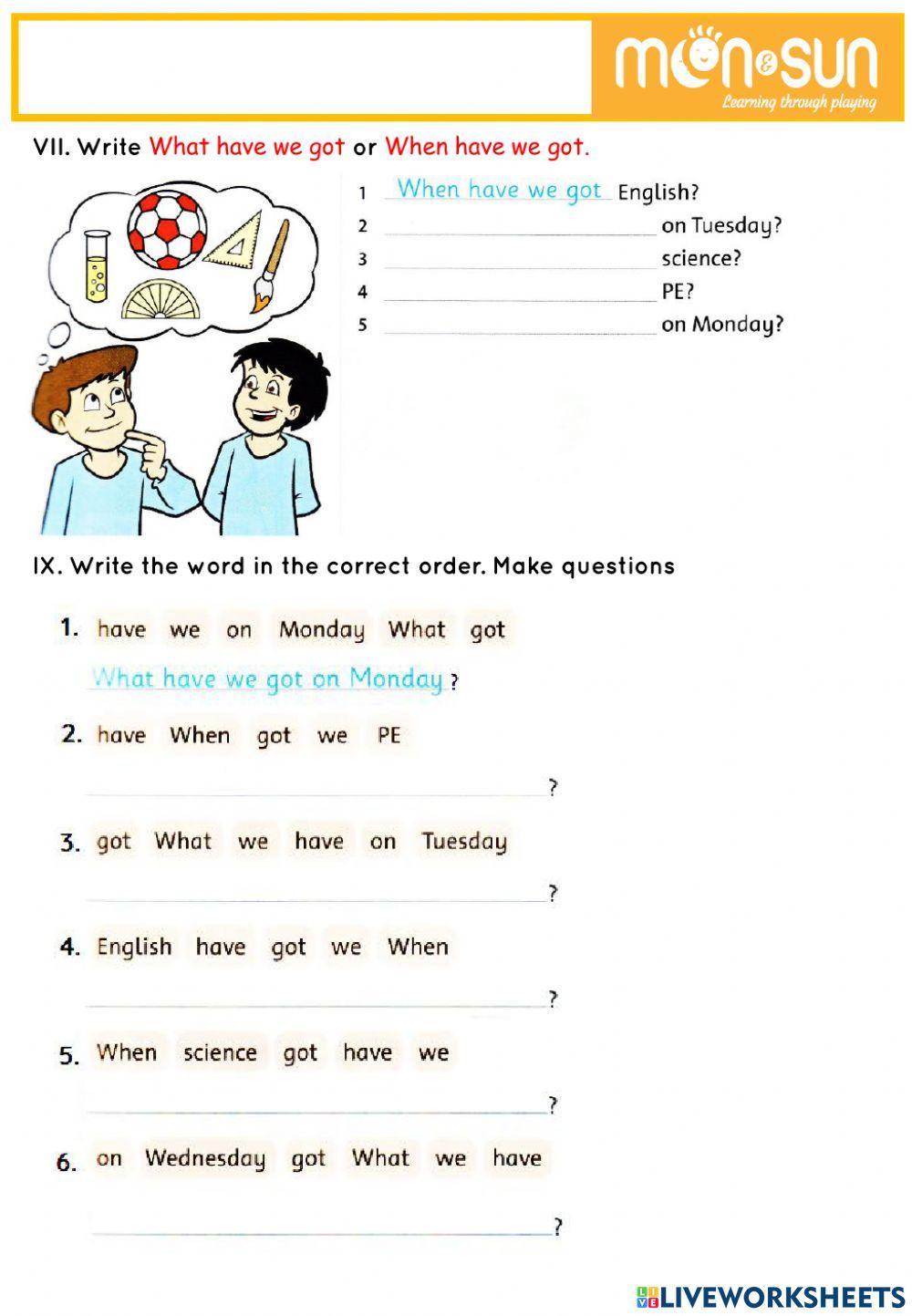 Subject - unit … | Free Interactive Worksheets | 2247875