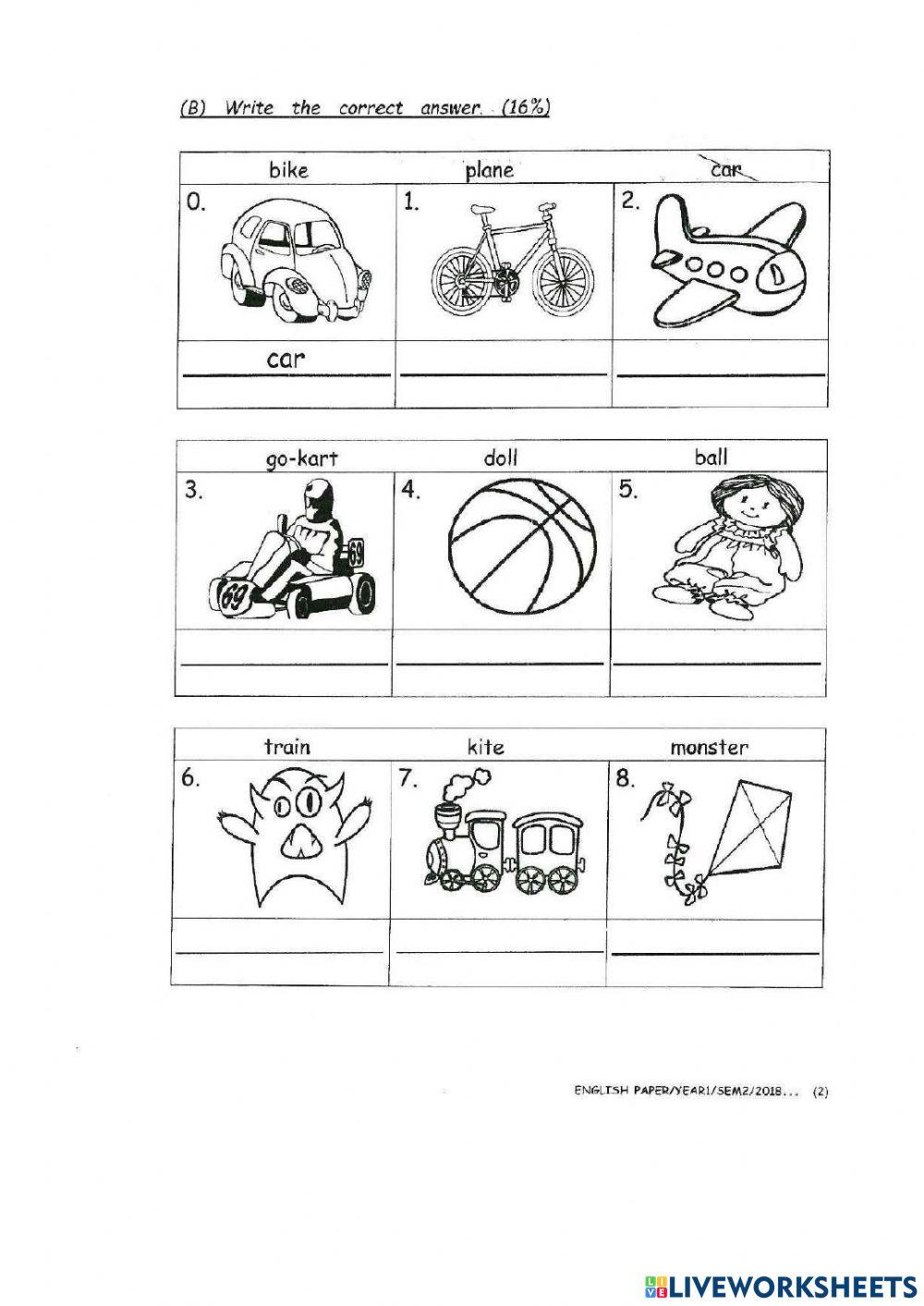 Eng activity for 1 | Live Worksheets