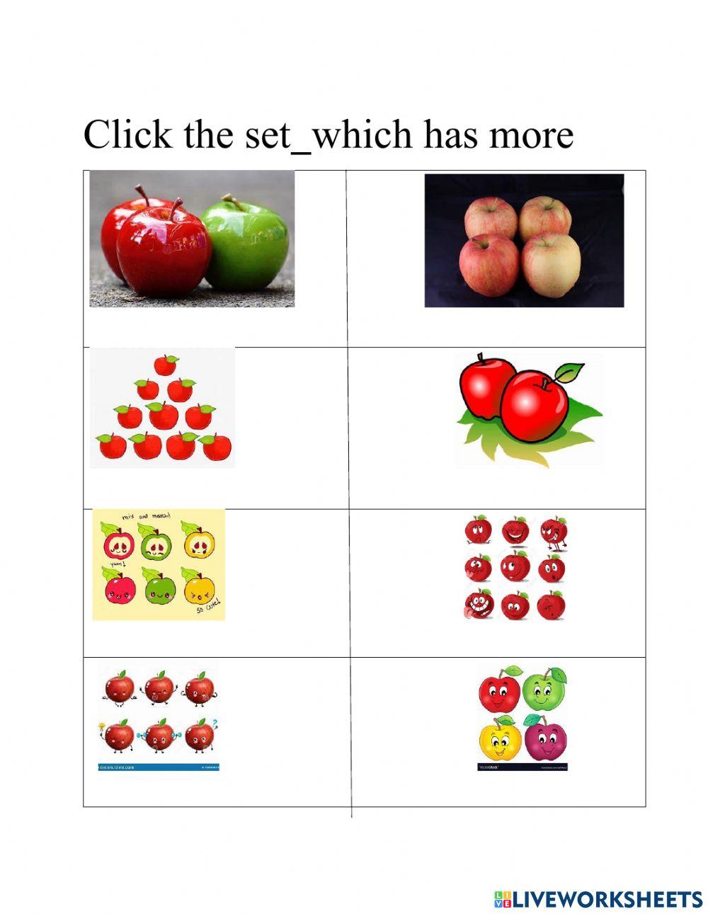 comparison | Live Worksheets