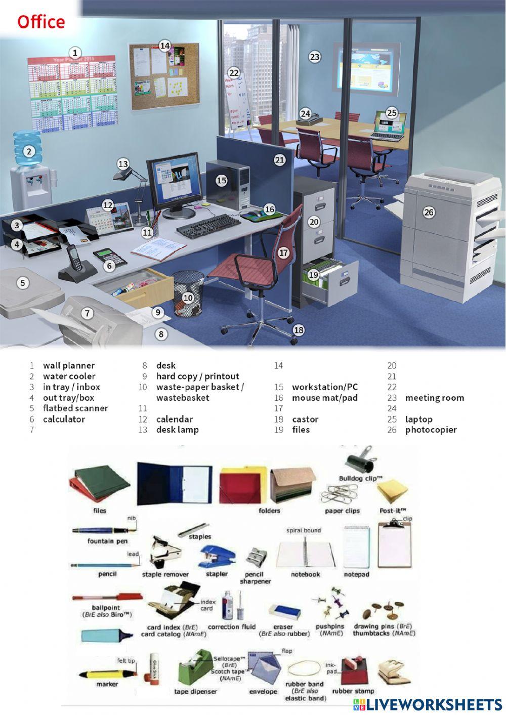 Office vocabula… | Free Interactive Worksheets | 4273230