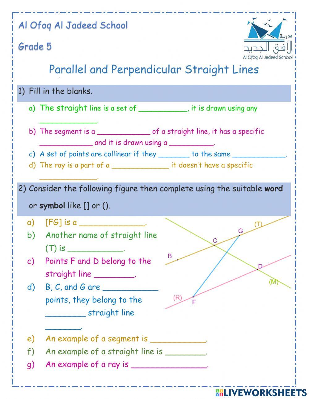Parallel and Pe… | Free Interactive Worksheets | 1727253