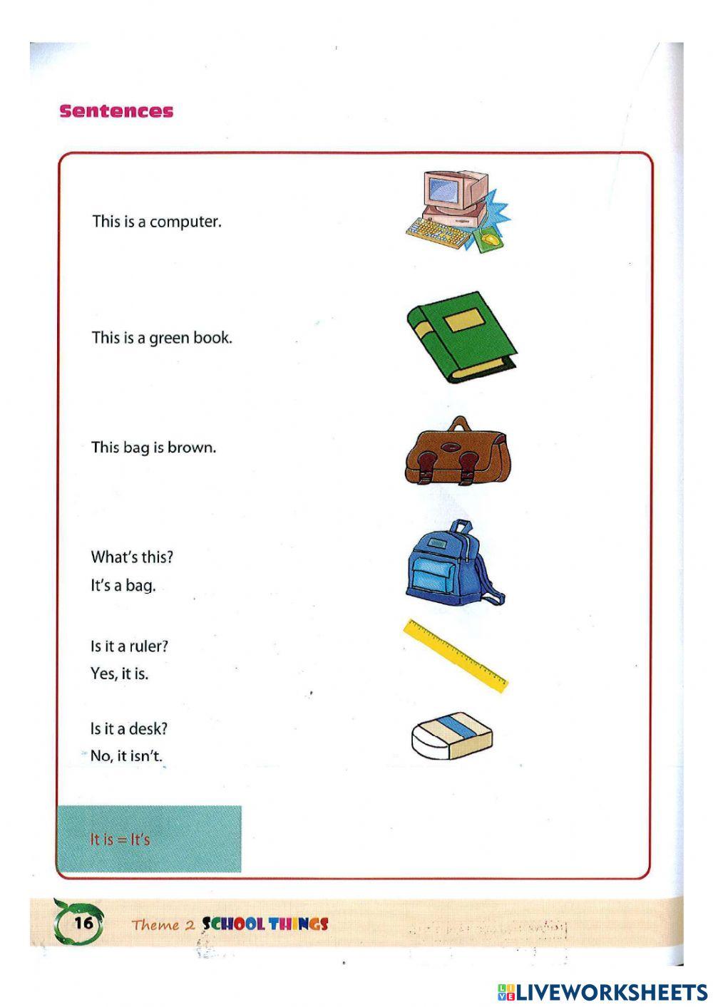 School things -… | Free Interactive Worksheets | 2249992